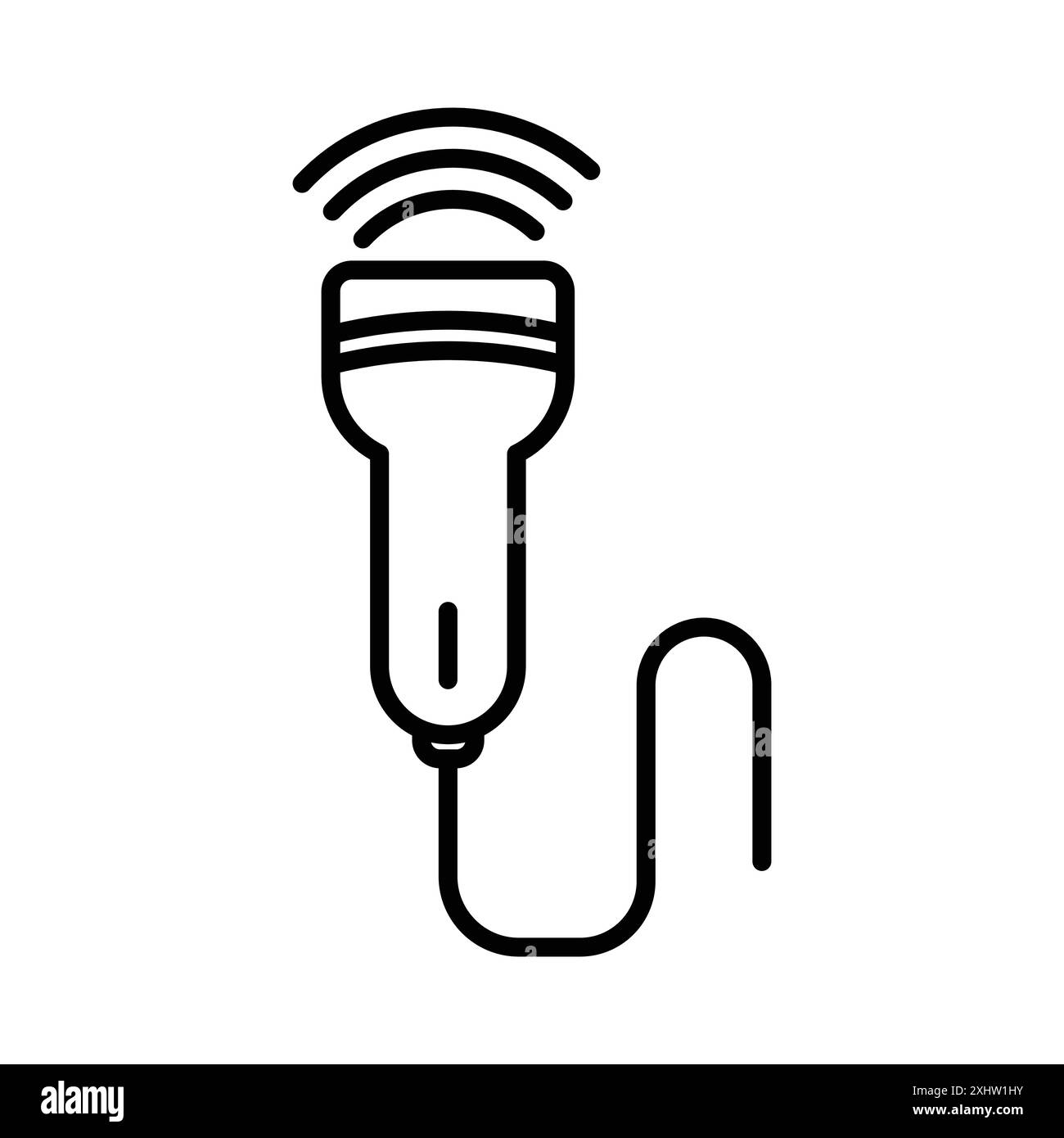 Ultrasound device icon linear logo mark set collection in black and white for web Stock Vector ...