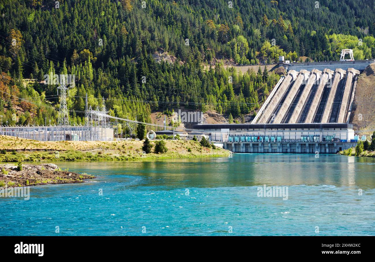 Lake Benmore hydroelectric dam, New Zealand Stock Photo - Alamy