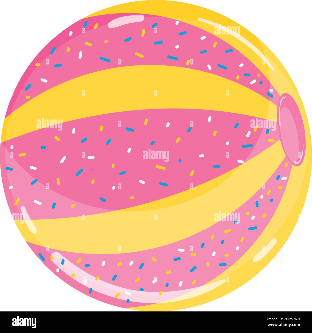 Colored beach ball Summer icon Vector illustration Stock Vector Image ...