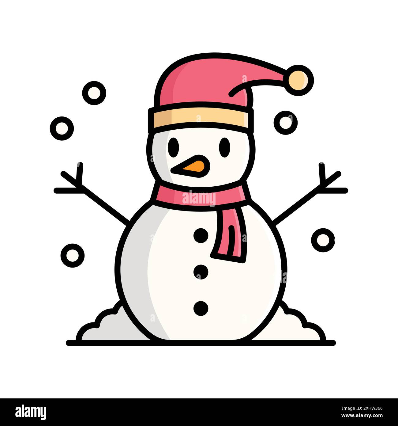 Snowman template Stock Vector Images - Alamy