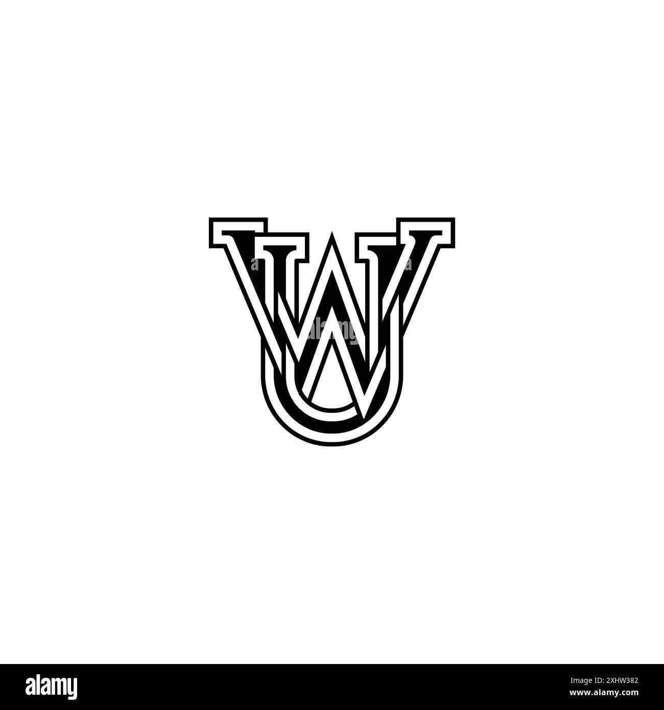 Alphabet Initials logo UW, WU, W and U Stock Vector Image & Art - Alamy