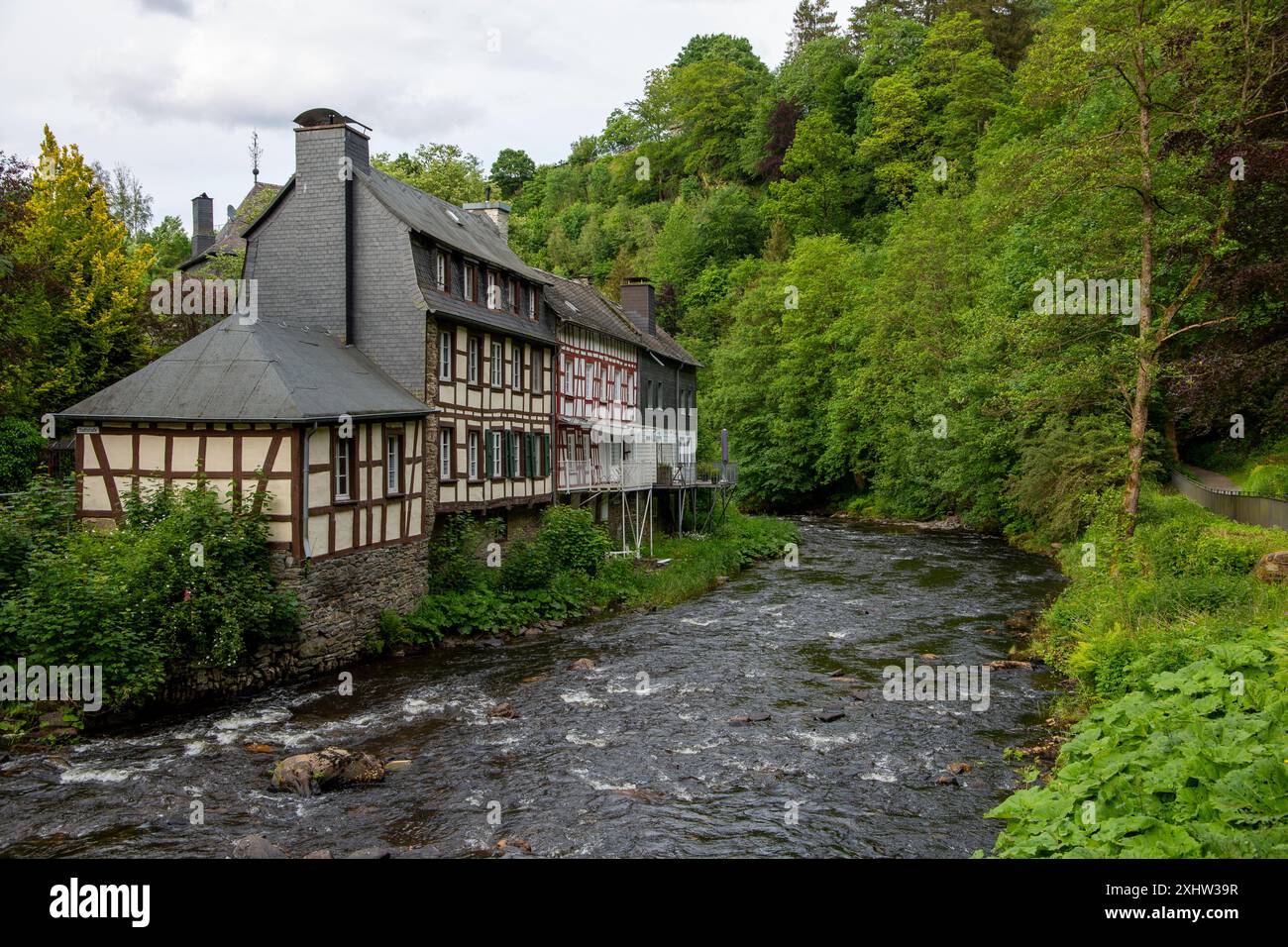Monschau is located in the hills of the North Eifel, within the Hohes ...