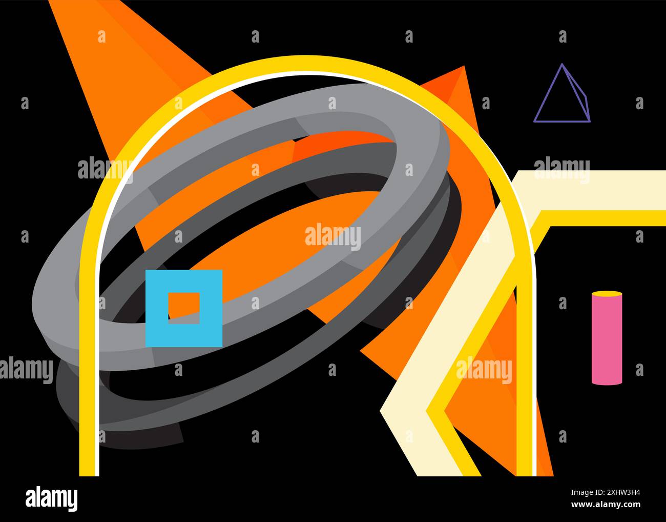 Geometrical graphic retro theme cover. Minimal geometric elements ...
