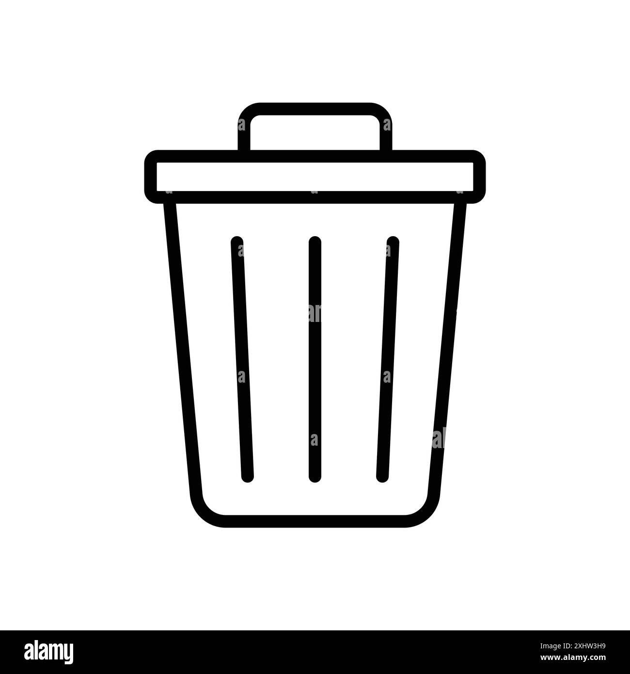 trash can icon vector design template in white background Stock Vector ...