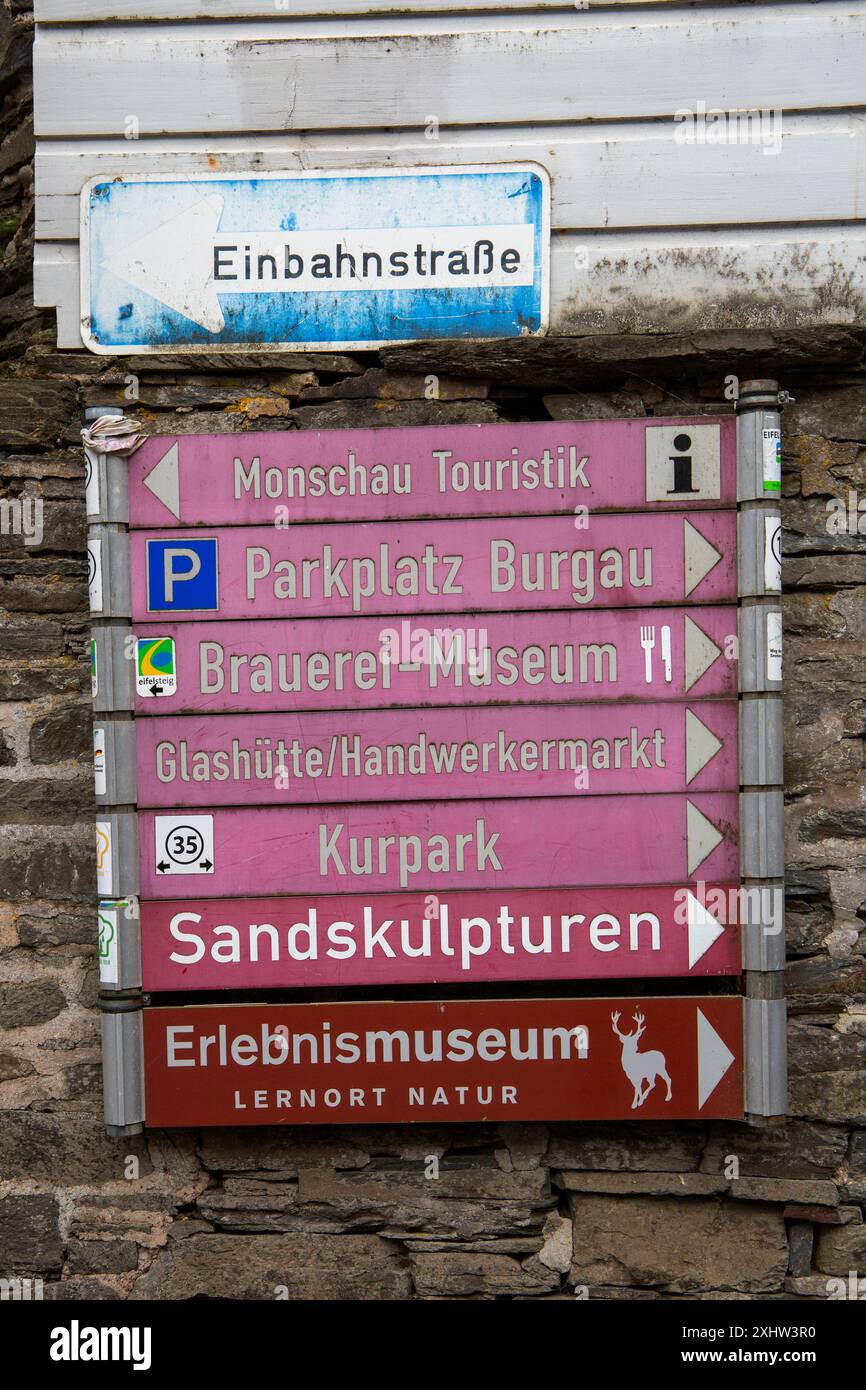 Monschau is located in the hills of the North Eifel, within the Hohes ...