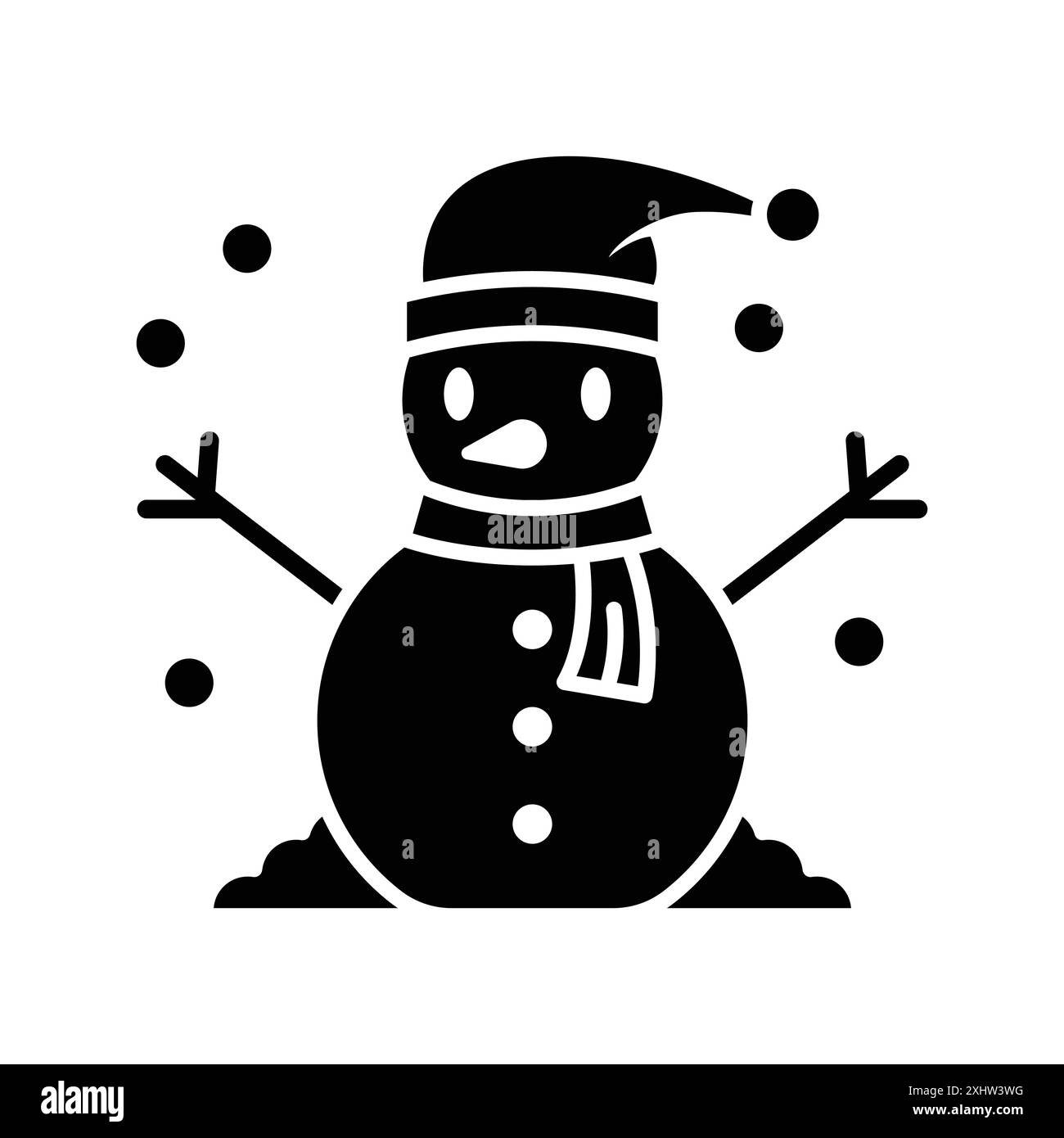 snowman icon vector design template in white background Stock Vector ...