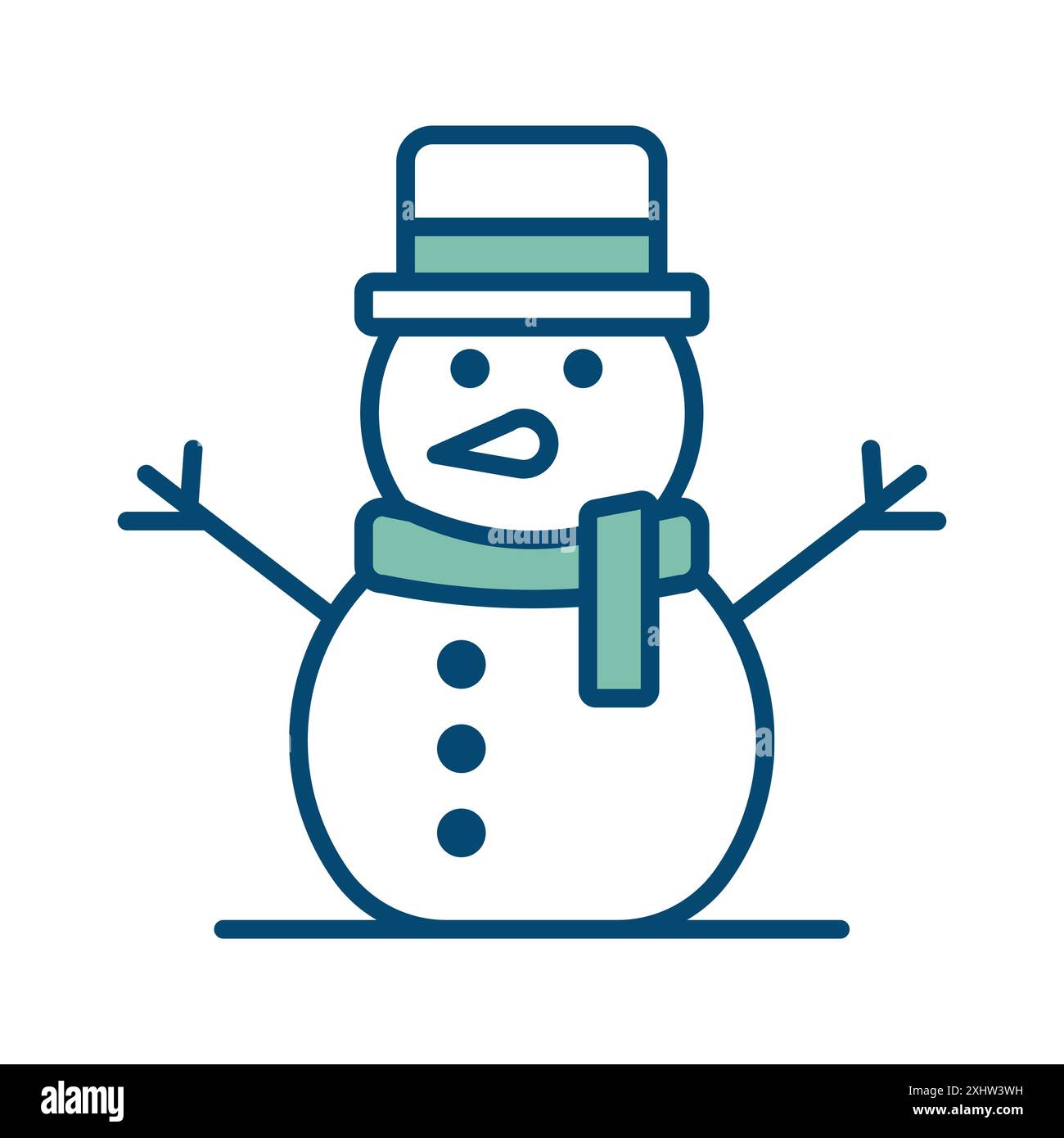 Snowman icon Stock Vector Images - Alamy
