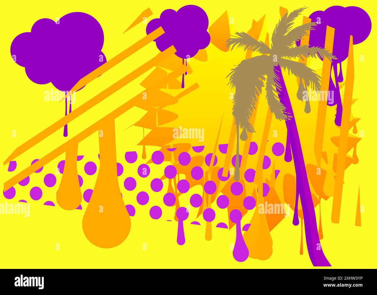 Palm Tree graffiti. Abstract modern street art decoration performed in ...