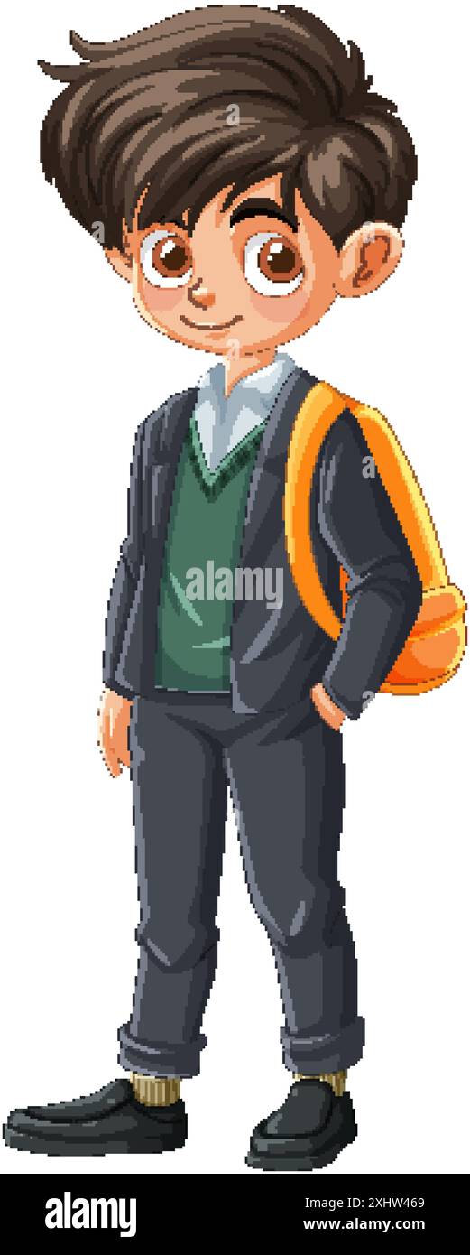 Casual schoolboy Stock Vector Images - Alamy