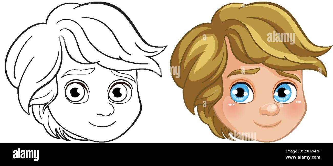 Big blue eyes blond hair Stock Vector Images - Alamy