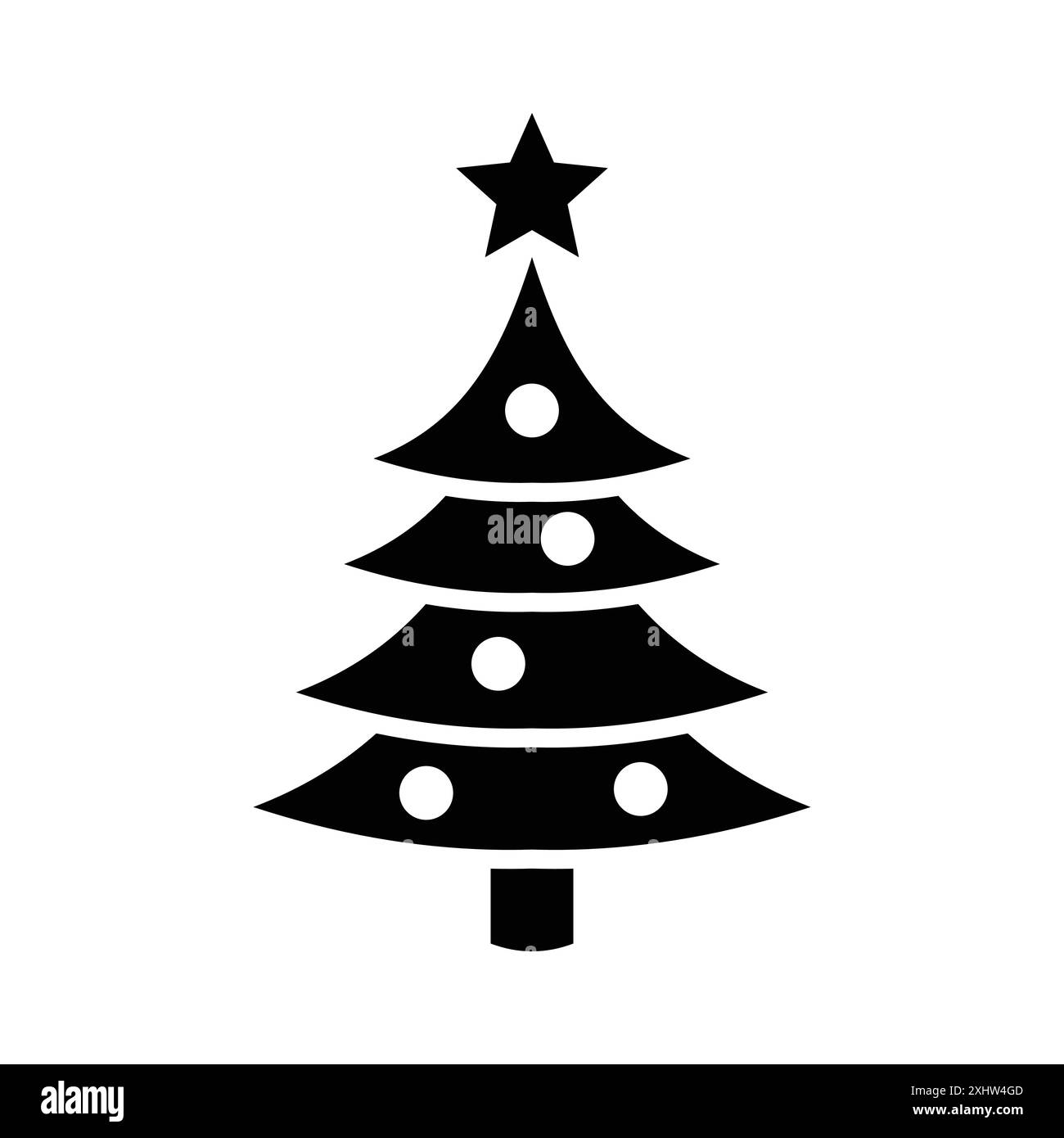 christmas tree icon vector design in white background Stock Vector ...