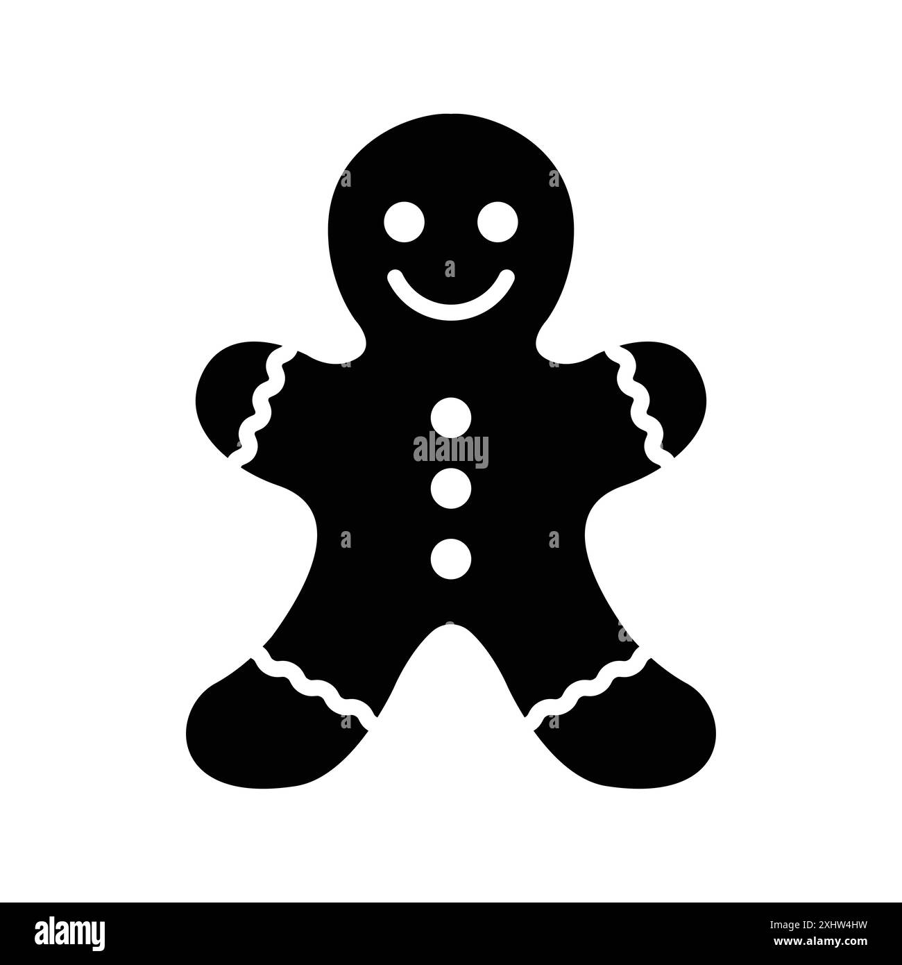gingerbread icon vector design template in white background Stock ...