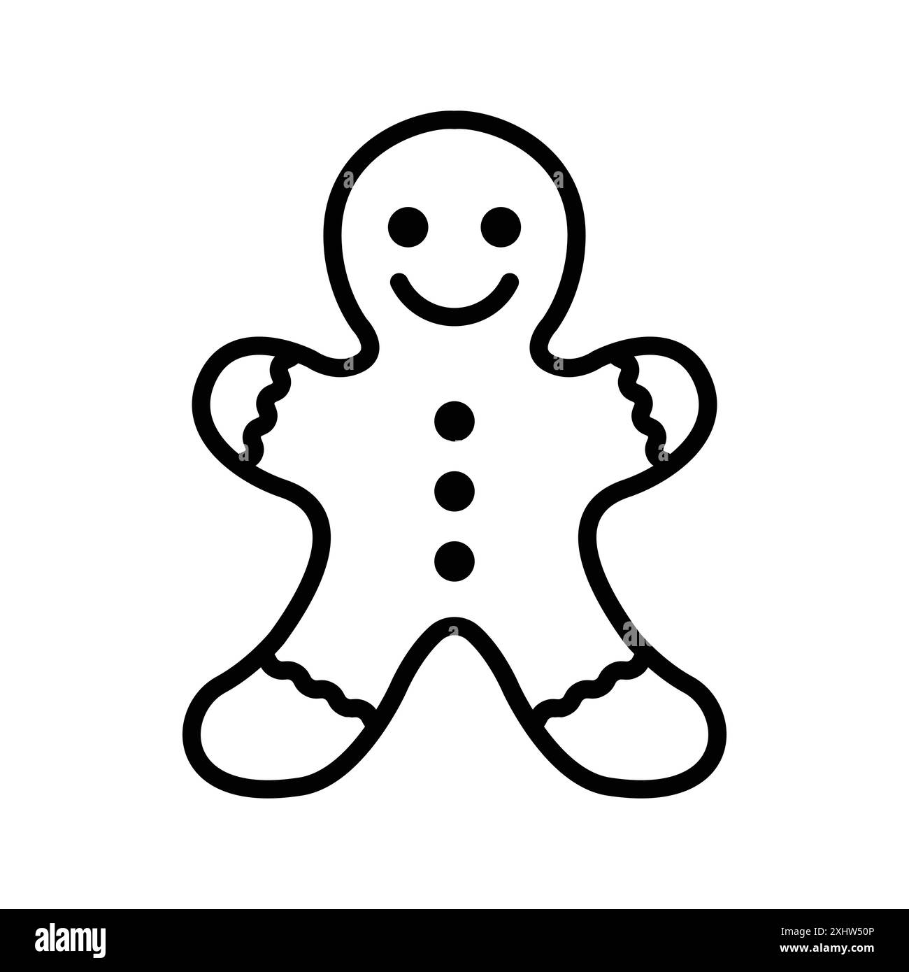 gingerbread icon vector design template in white background Stock ...