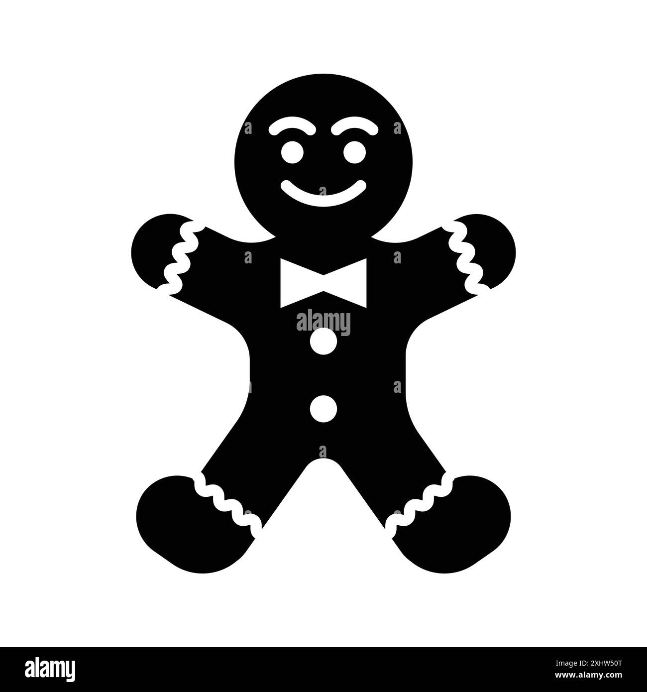 Gingerbread man icon outline Cut Out Stock Images & Pictures - Alamy