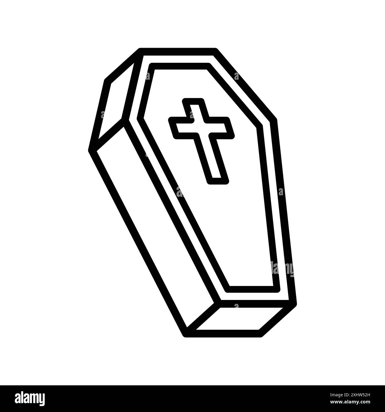 Simple wooden coffin Stock Vector Images - Alamy