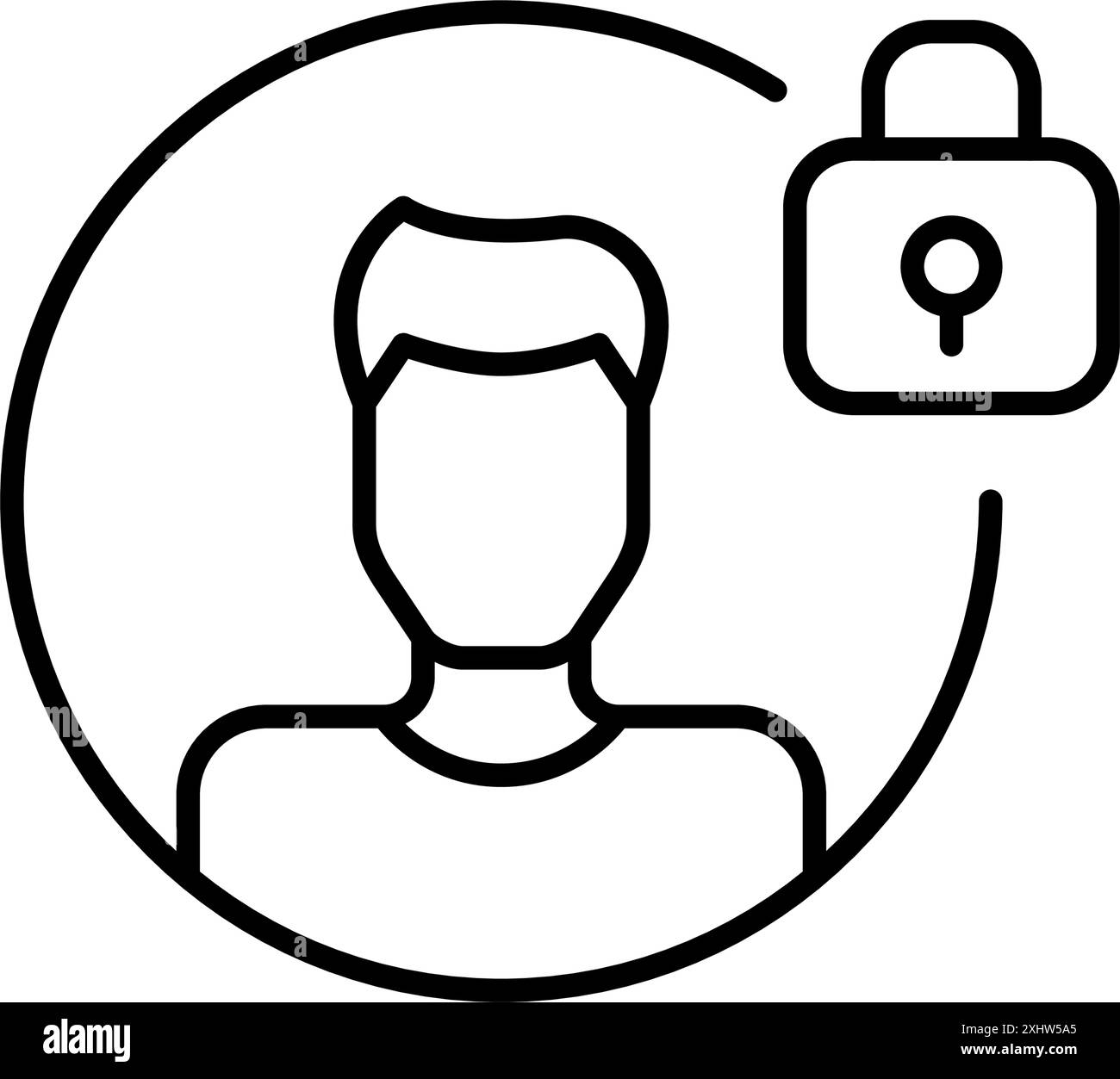 Protected personal information icon Black and White Stock Photos ...