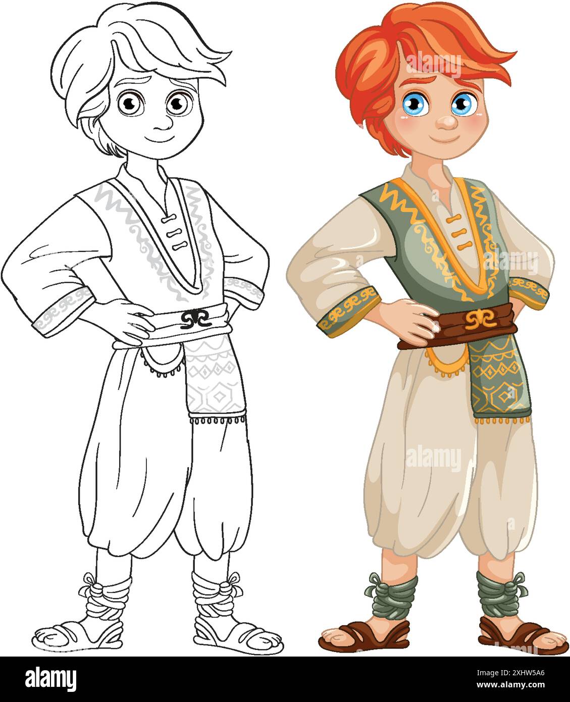 Child in blue clothing Stock Vector Images - Alamy