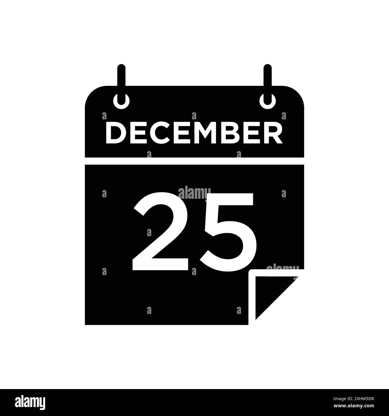 Calendar vector template christmas Black and White Stock Photos ...