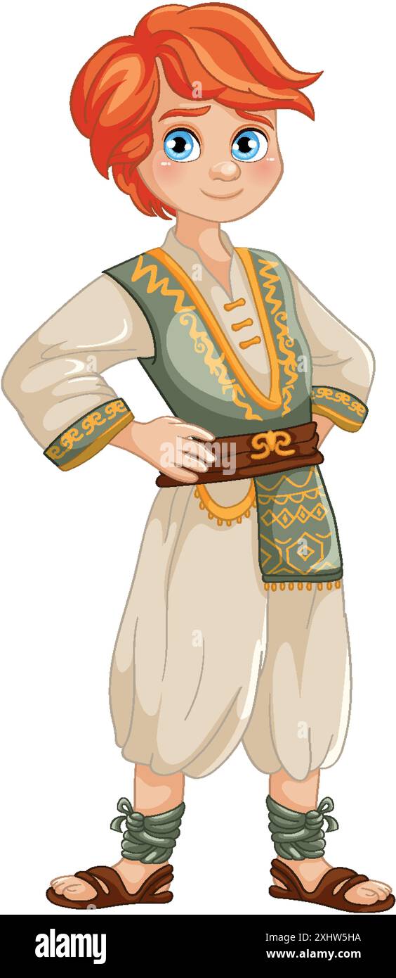 Young character in traditional folk clothing Stock Vector Image & Art ...