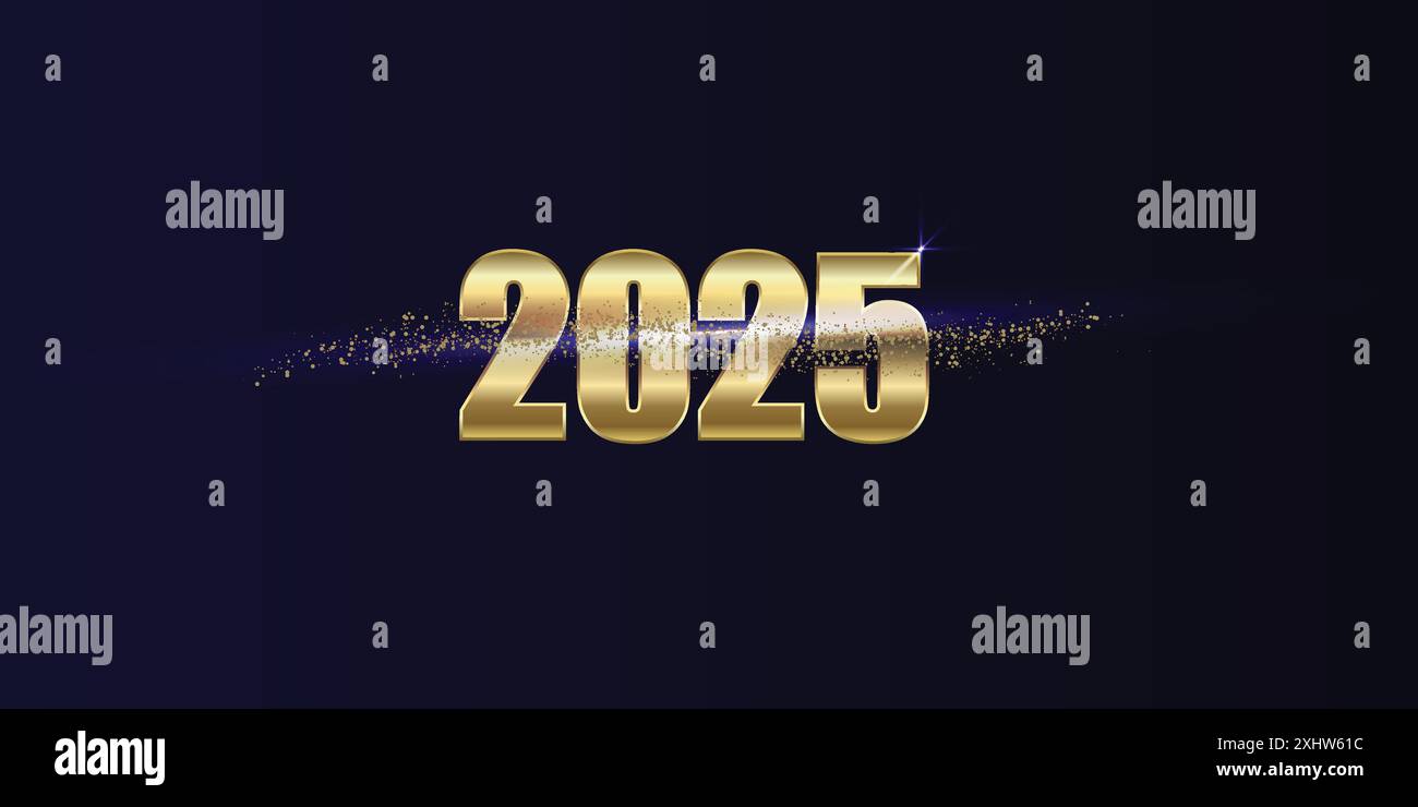 Year change concept new 2025 Stock Vector Images - Alamy