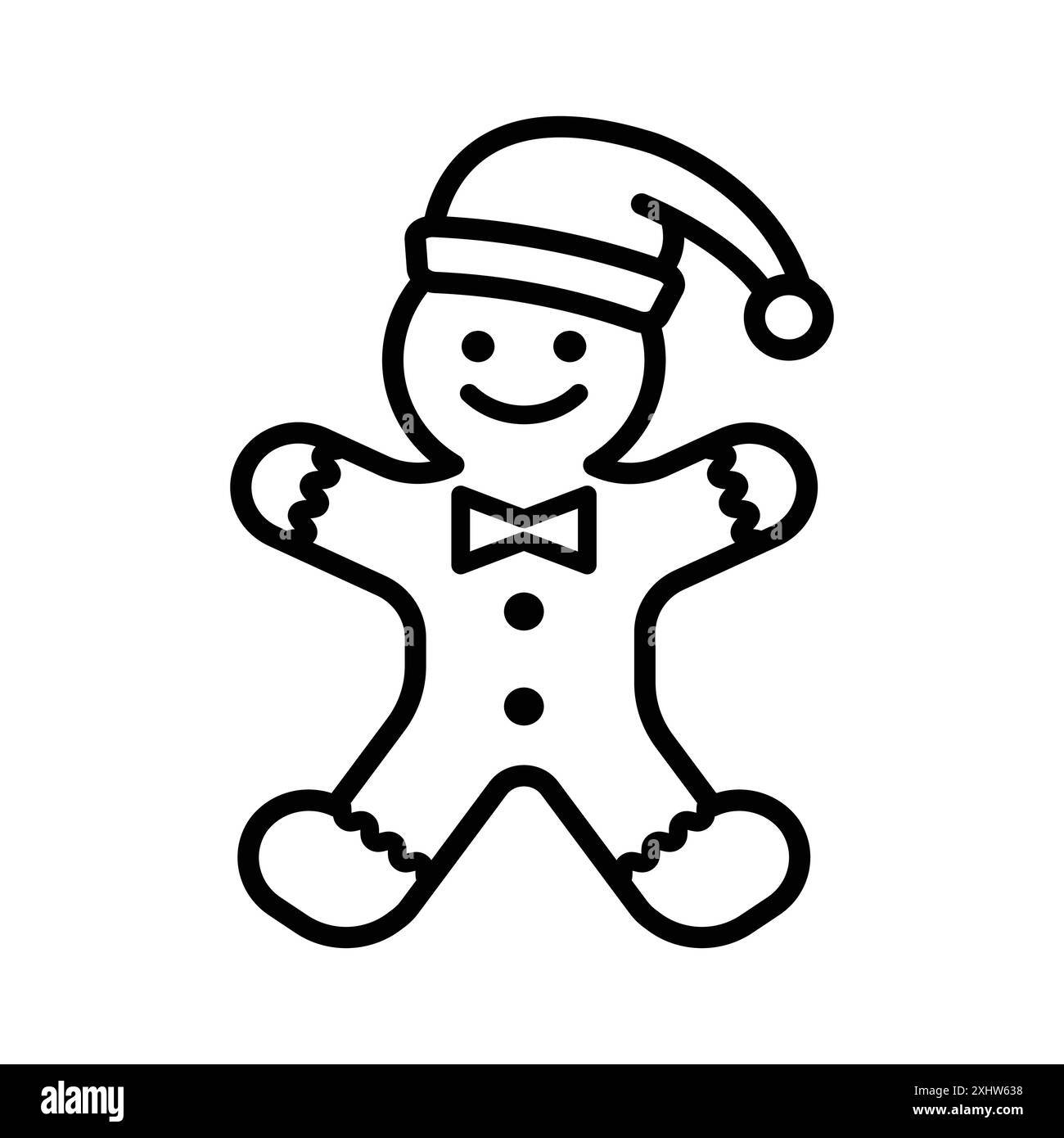 gingerbread icon vector design template in white background Stock ...