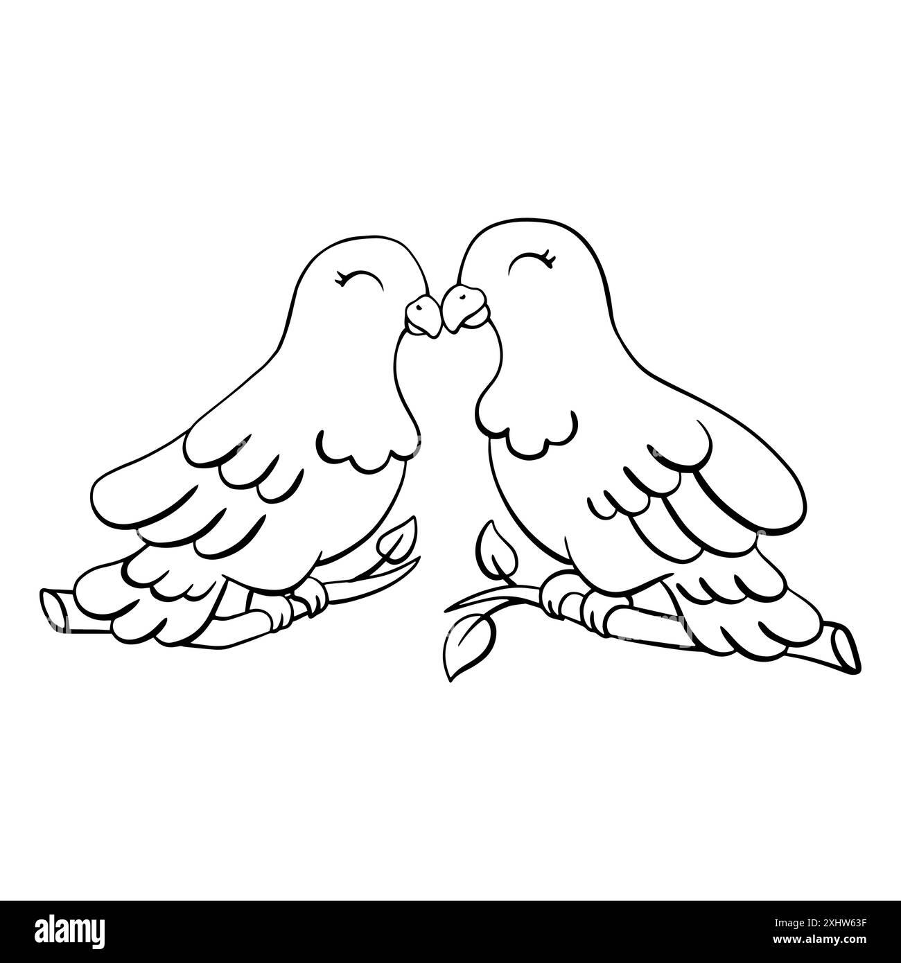 Dove is symbol peace and love. Coloring page for kids. Digital stamp ...