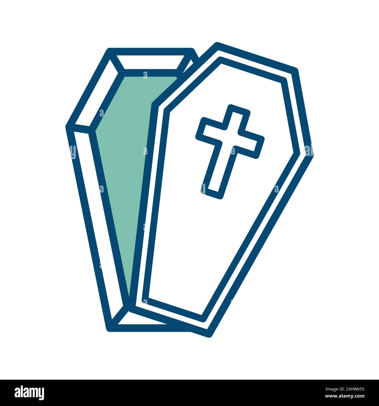 Wooden coffin outline vector vectors hi-res stock photography and ...