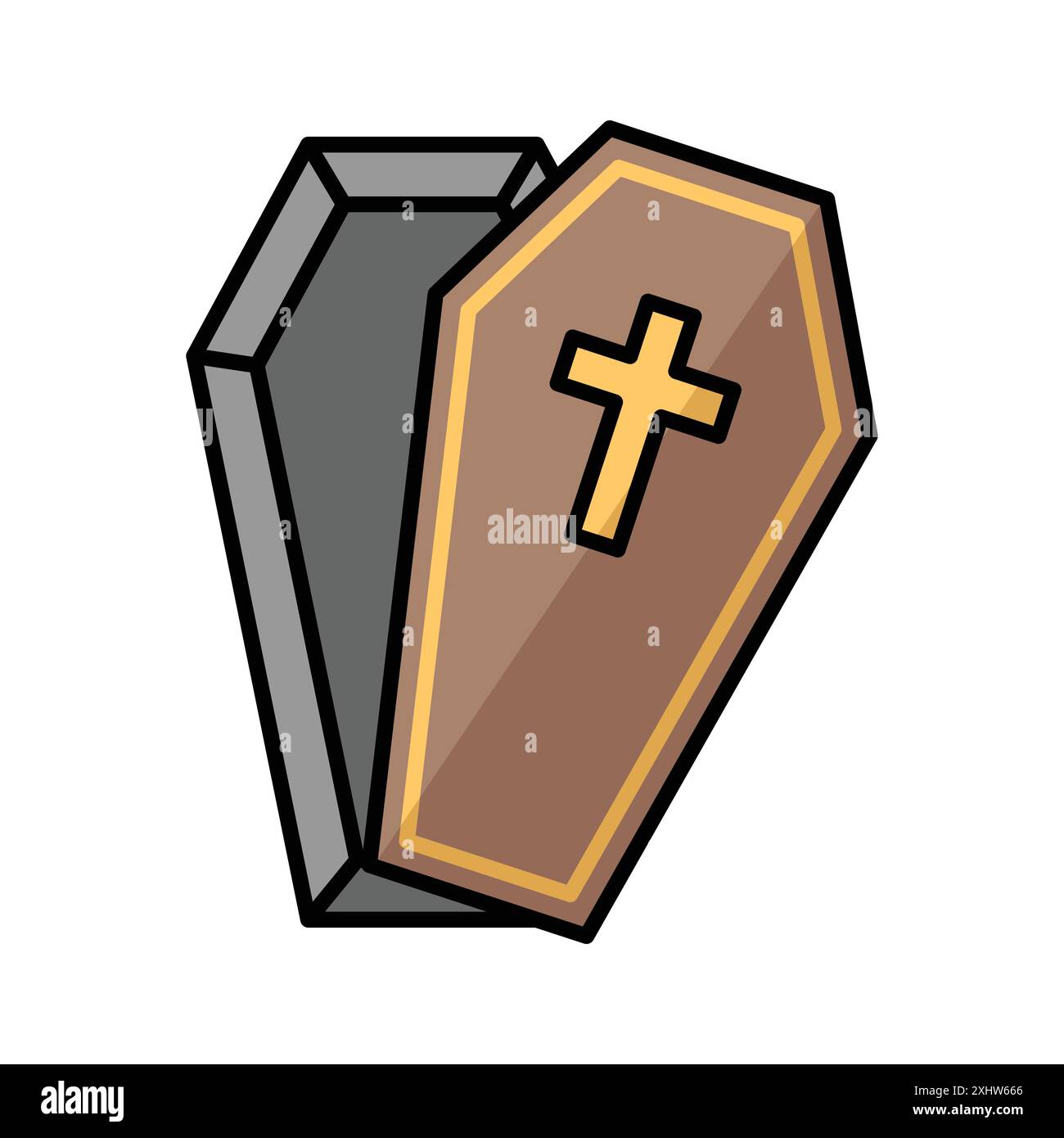 Coffin cross vector icon Cut Out Stock Images & Pictures - Alamy