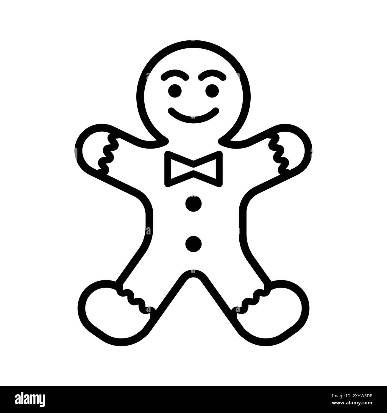 Gingerbread man icon outline Cut Out Stock Images & Pictures - Alamy