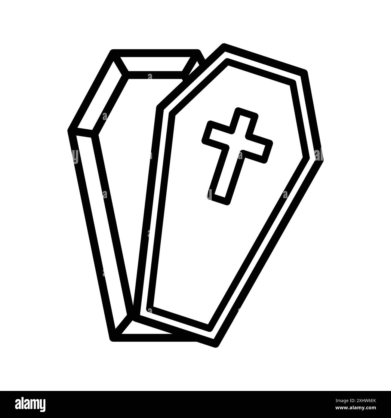 Halloween grave icon vector Black and White Stock Photos & Images - Alamy