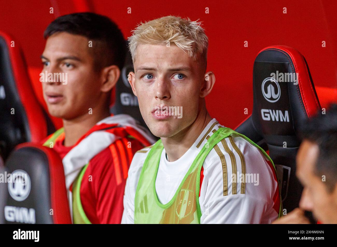 LIMA, PERU - MARCH 27: Oliver Sonne of Peru on the bench prior the ...