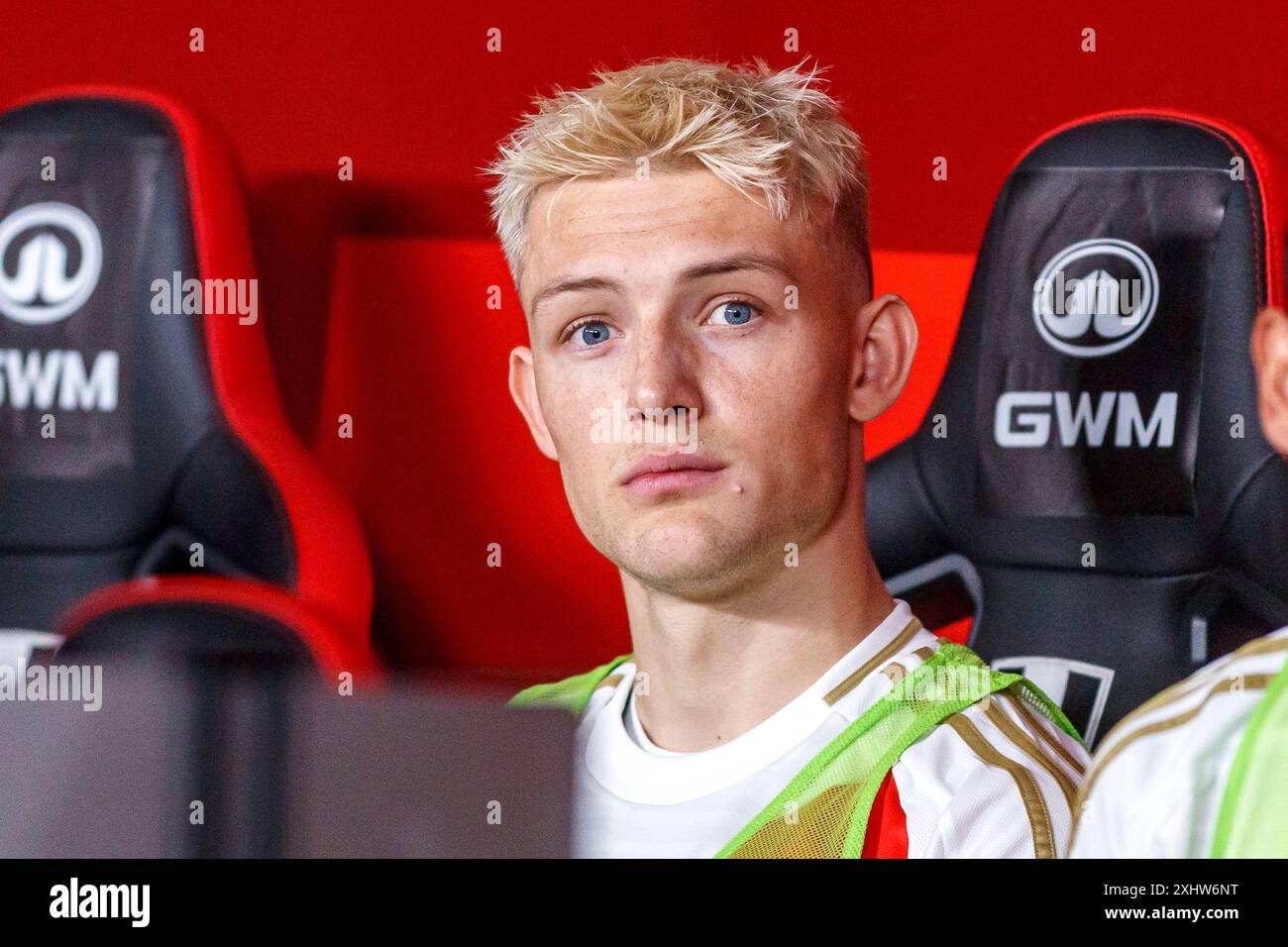 LIMA, PERU - MARCH 27: Oliver Sonne of Peru on the bench prior the ...