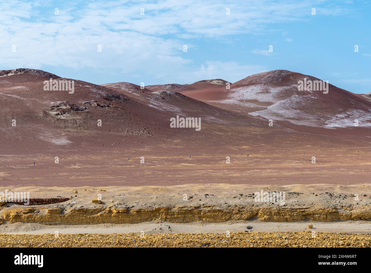 A serene view of the desert landscape in Paracas National Reserve Stock ...