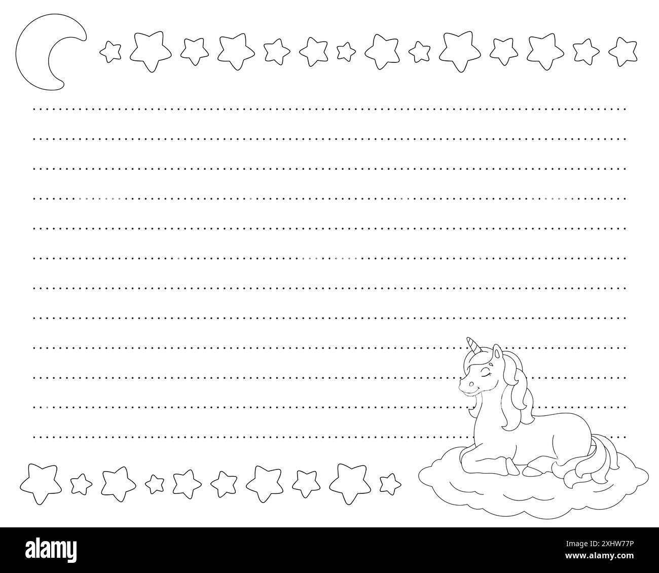 Lined sheet template. Handwriting paper. For diary, planner, checklist ...