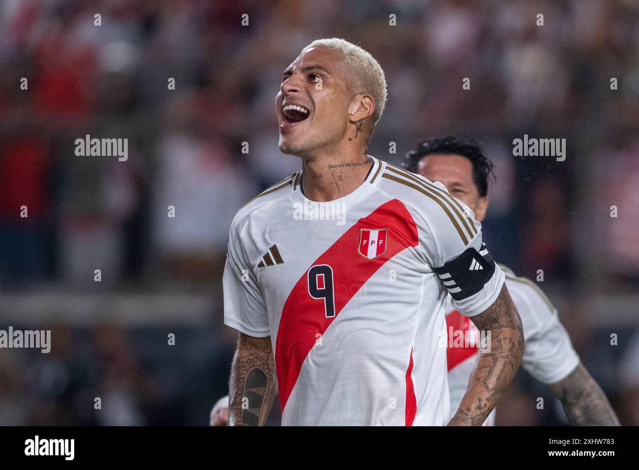 LIMA, PERU - MARCH 27: Paolo Guerrero of Peru celebrates his goal ...