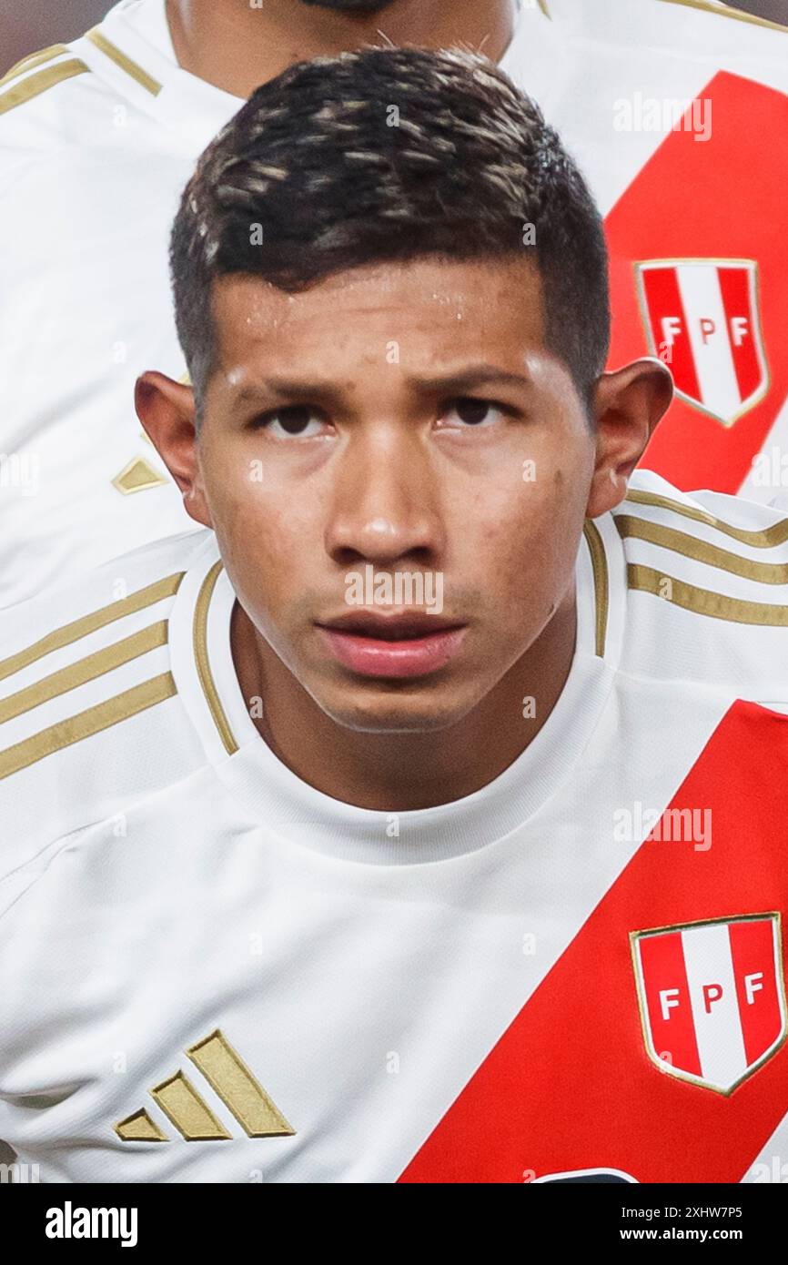 LIMA, PERU - MARCH 26: Edison Flores of Peru during the match Peru v ...