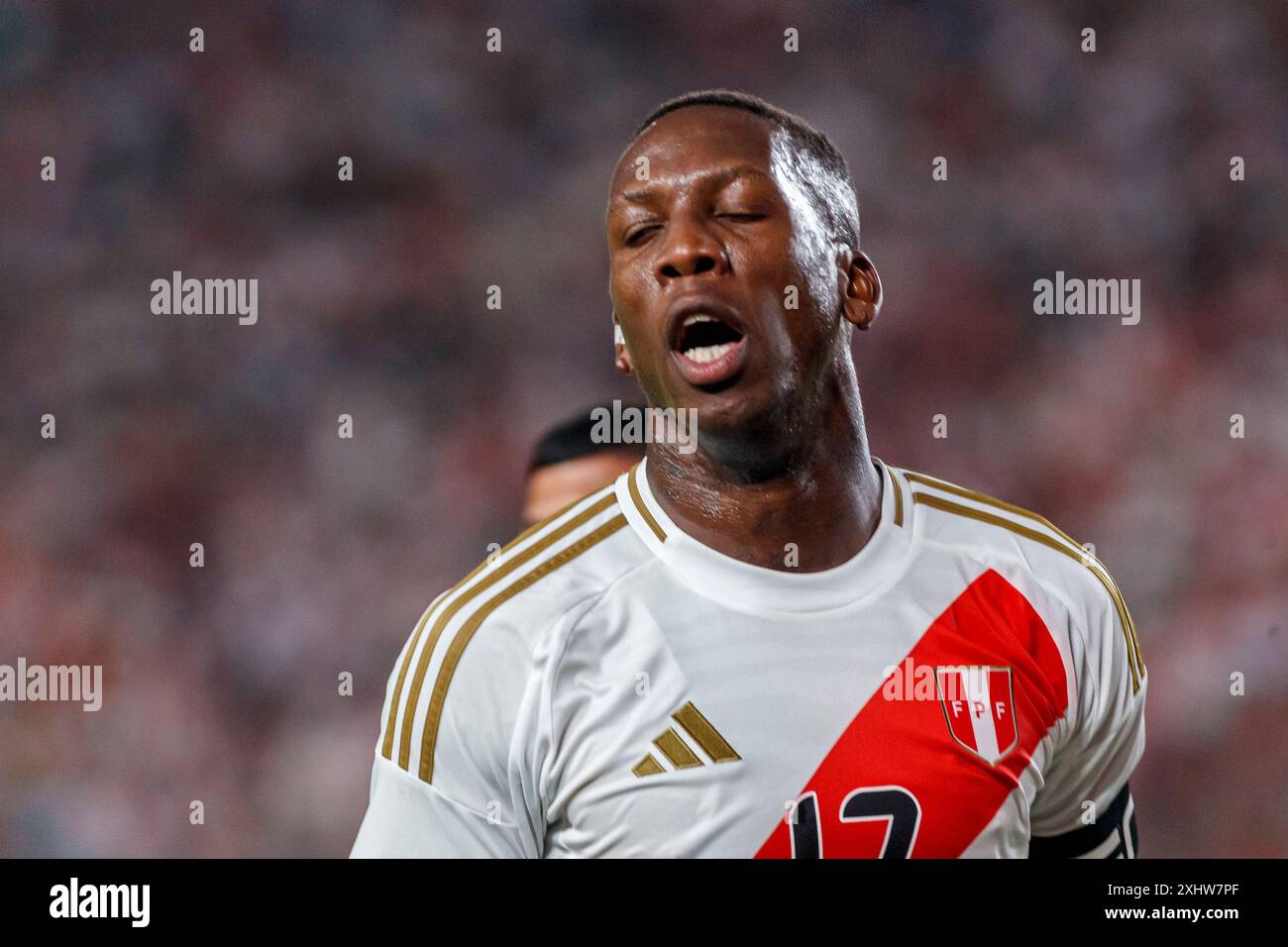 LIMA, PERU - MARCH 26: Luis Advincula of Peru during the match Peru v ...