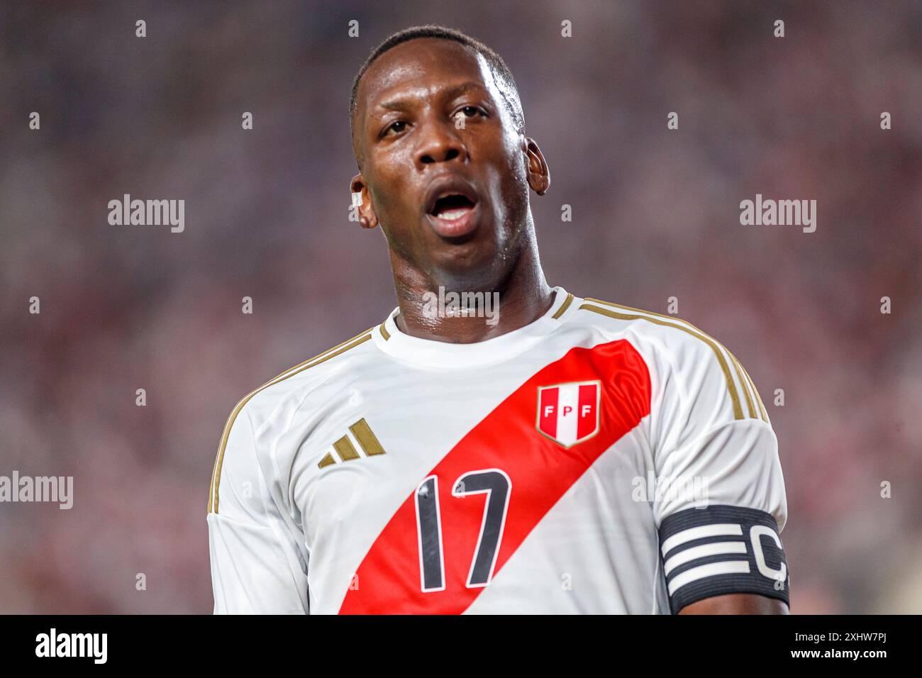 LIMA, PERU - MARCH 26: Luis Advincula of Peru during the match Peru v ...