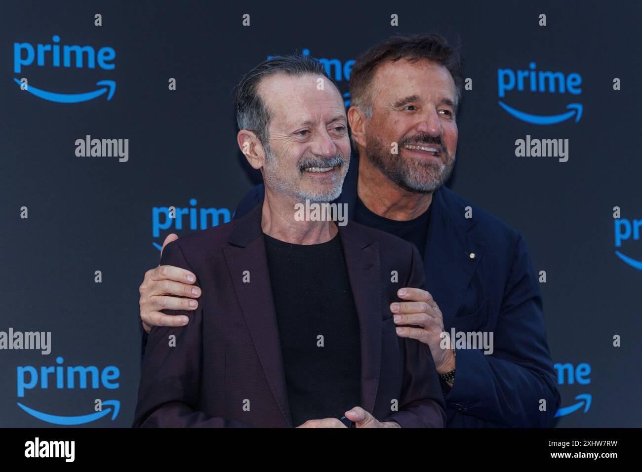Rocco Papaleo and Christian De Sica during the Photocall of PRIME VIDEO ...