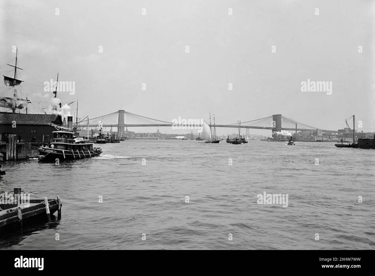 Brooklyn Bridge, New York City 1900 Stock Photo - Alamy