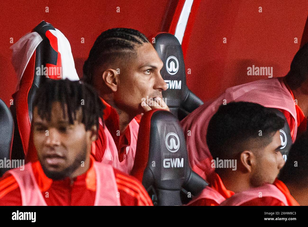 LIMA, PERU - JUNE 7: Paolo Guerrero of Peru during the match Peru v ...
