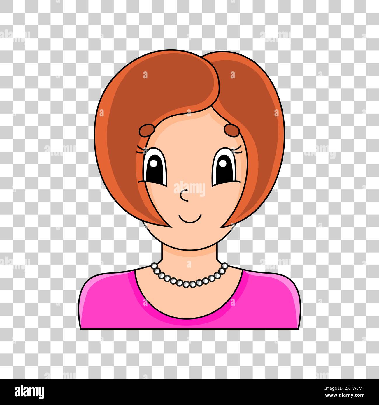 Cute cartoon character sticker. Colorful vector illustration. Isolated ...