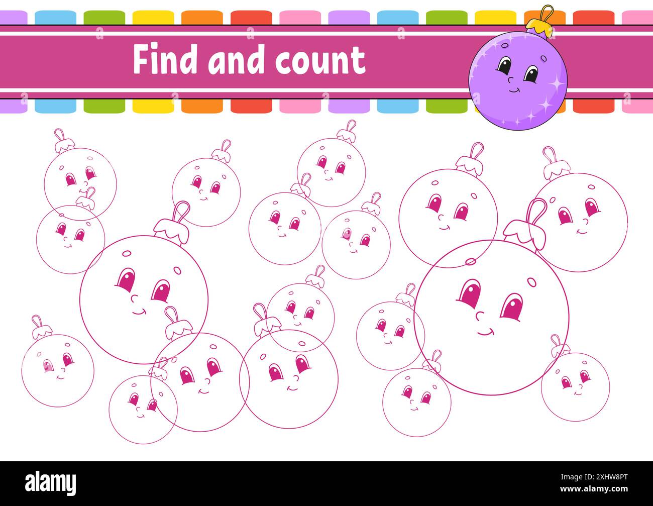 Find and count. Education developing worksheet. Activity page. Puzzle ...