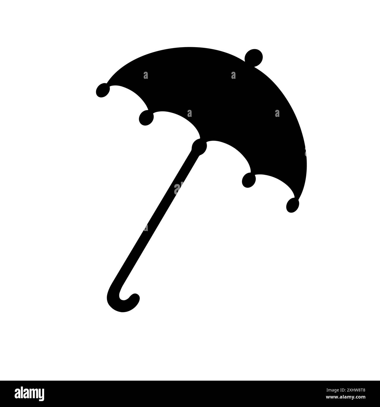 Black silhouette umbrella. Design element. Vector illustration isolated ...