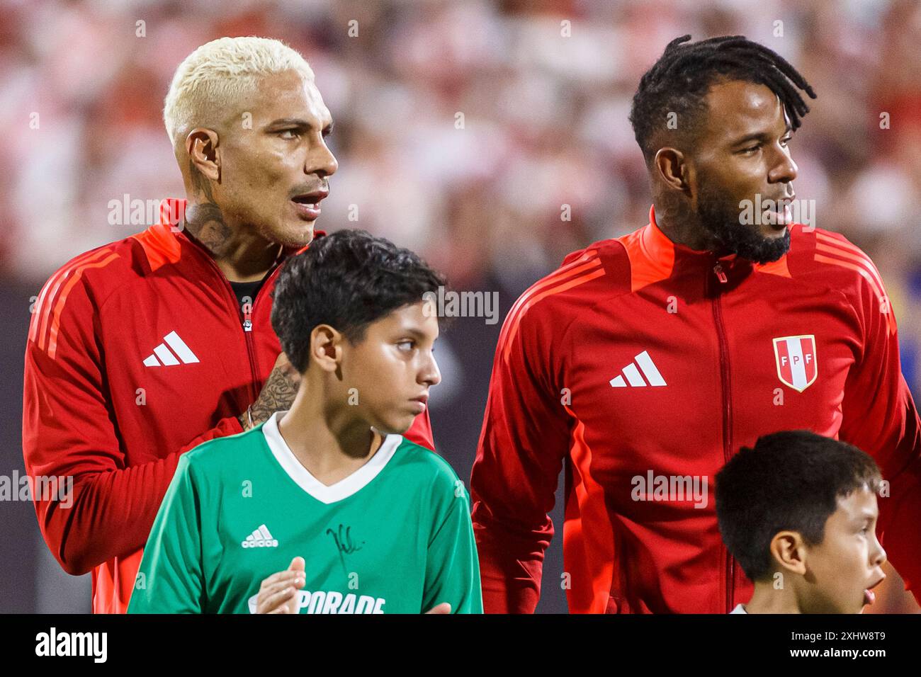 LIMA, PERU - MARCH 22: Paolo Guerrero and Goalkeeper Carlos Caceda of ...