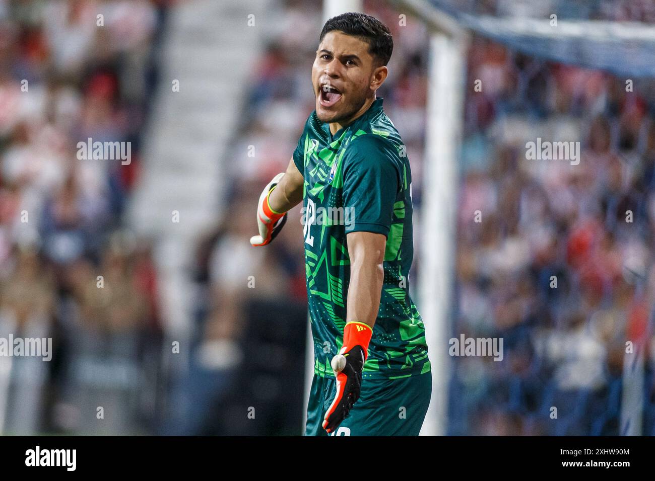 LIMA, PERU - MARCH 22: Goalkeeper Miguel Rodriguez of Nicaragua during ...