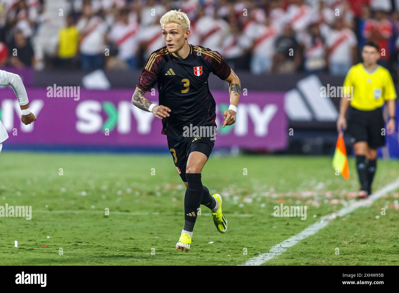 LIMA, PERU - MARCH 22: Oliver Sonne of Peru during match Peru v ... LIMA, PERU - MARCH 22: Oliver Sonne of Peru during match Peru v ...
