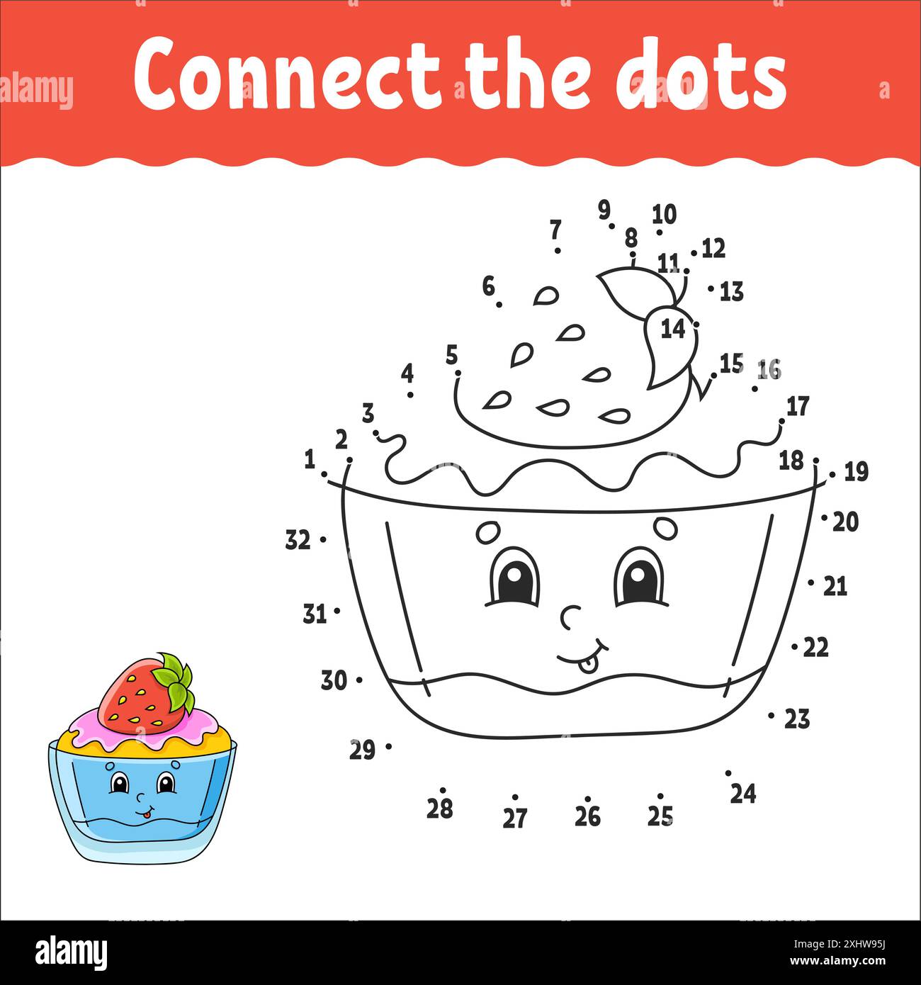 Dot to dot. Draw a line. Handwriting practice. Learning numbers for ...
