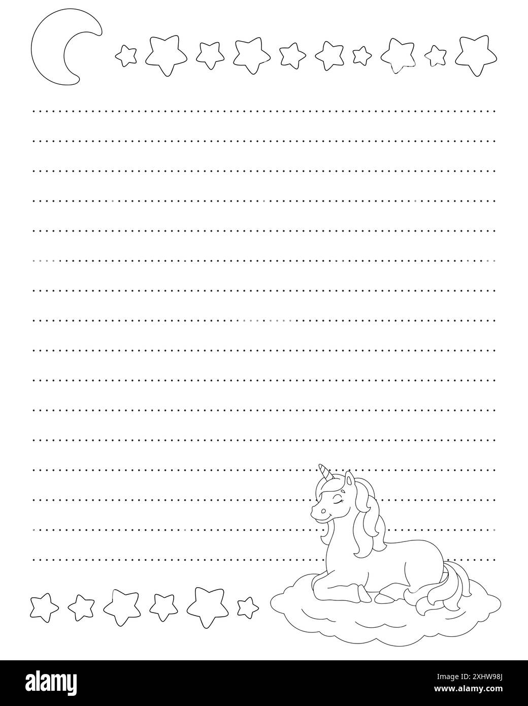 Lined sheet template. Handwriting paper. For diary, planner, checklist ...