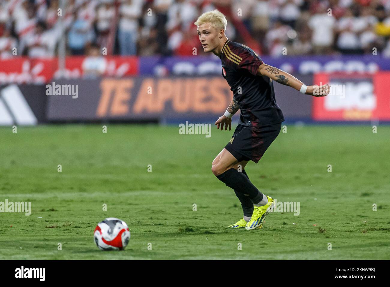 LIMA, PERU - MARCH 22: Oliver Sonne of Peru during the match Peru v ... LIMA, PERU - MARCH 22: Oliver Sonne of Peru during the match Peru v ...